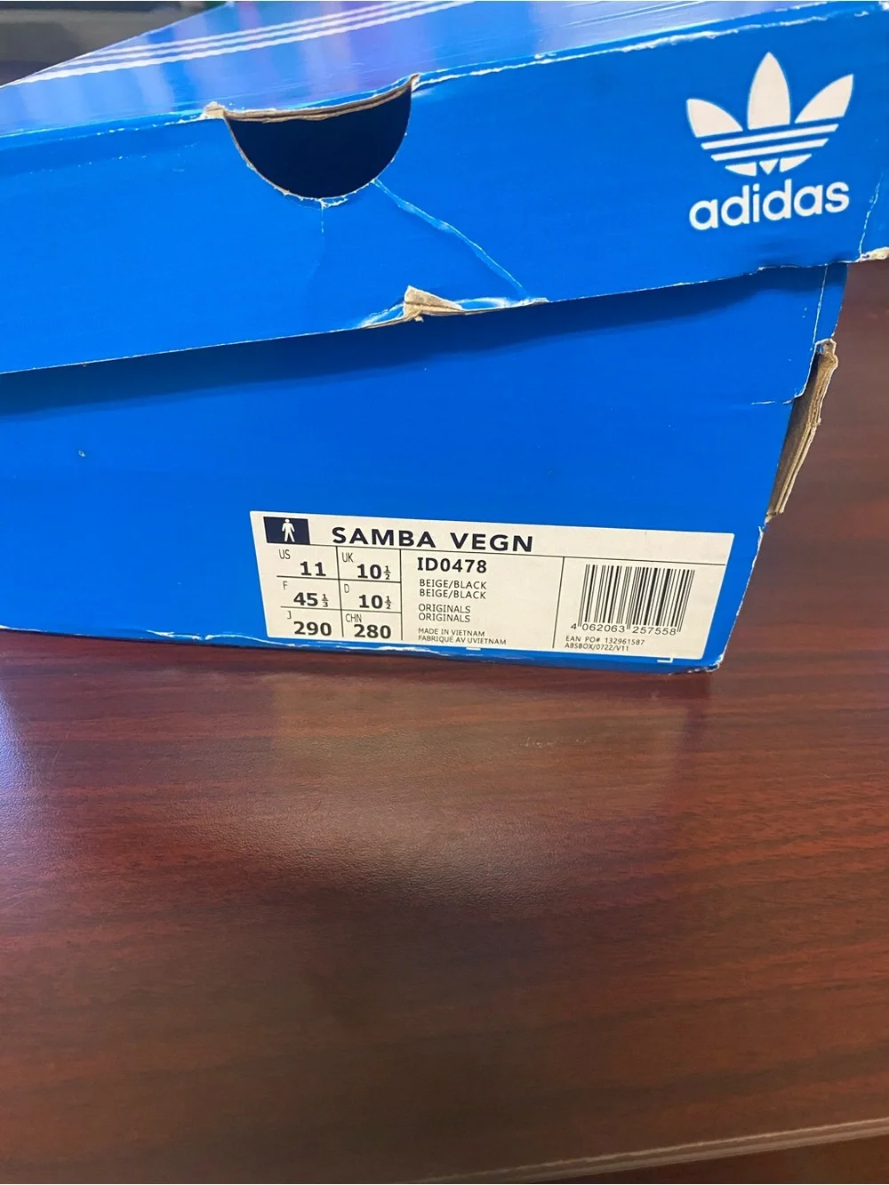 adidas | Shoes | Adidas Samba Vegn Box In Blue With White Trefoil ...